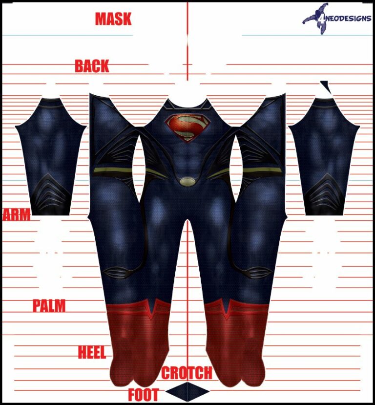 Superman Man of Steel v3 - updated muscle base - 4 NEO Designs