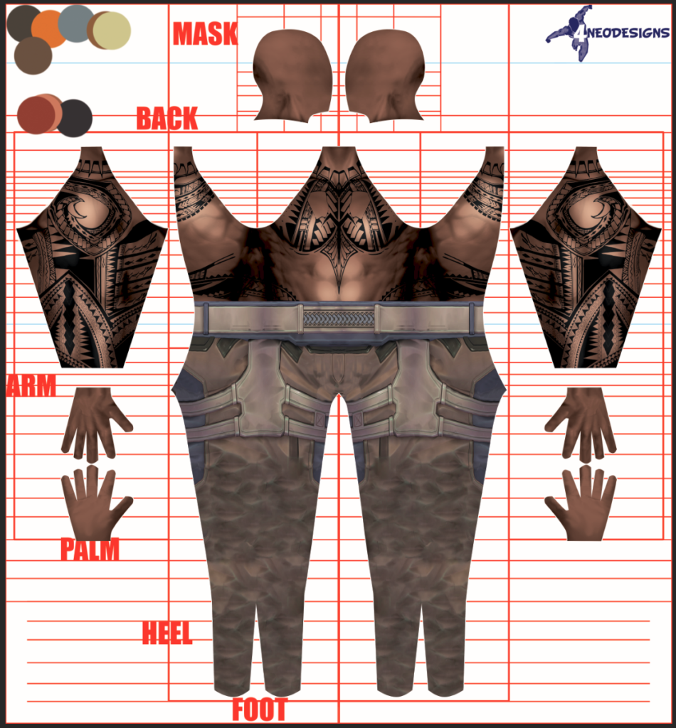 Mauga Overwatch v2 - with shading and pants - 4 NEO Designs